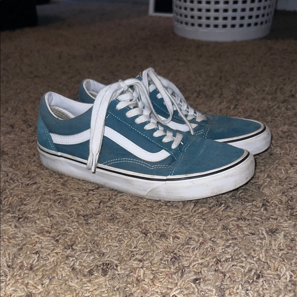 Vans | Shoes | Vans Teal Coral Blue Old Skool Vans | Poshmark
